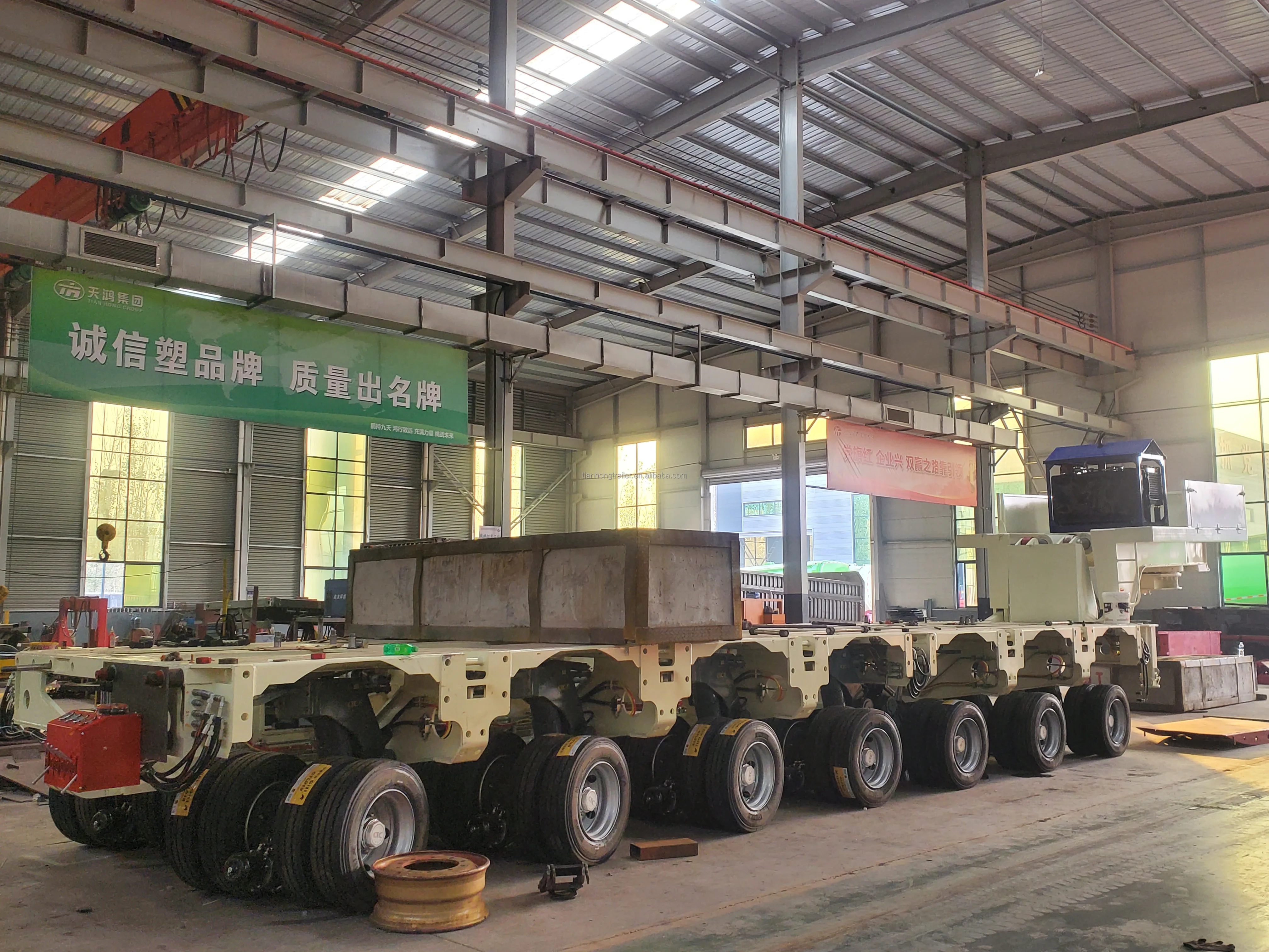 7axis Multi-axle Hydraulic Steering Truck Load 180T Module Truck ...