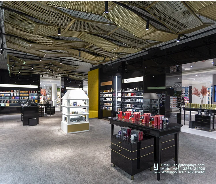 Lighted Beauty Gondola Shelf - Stylish Cosmetic Display