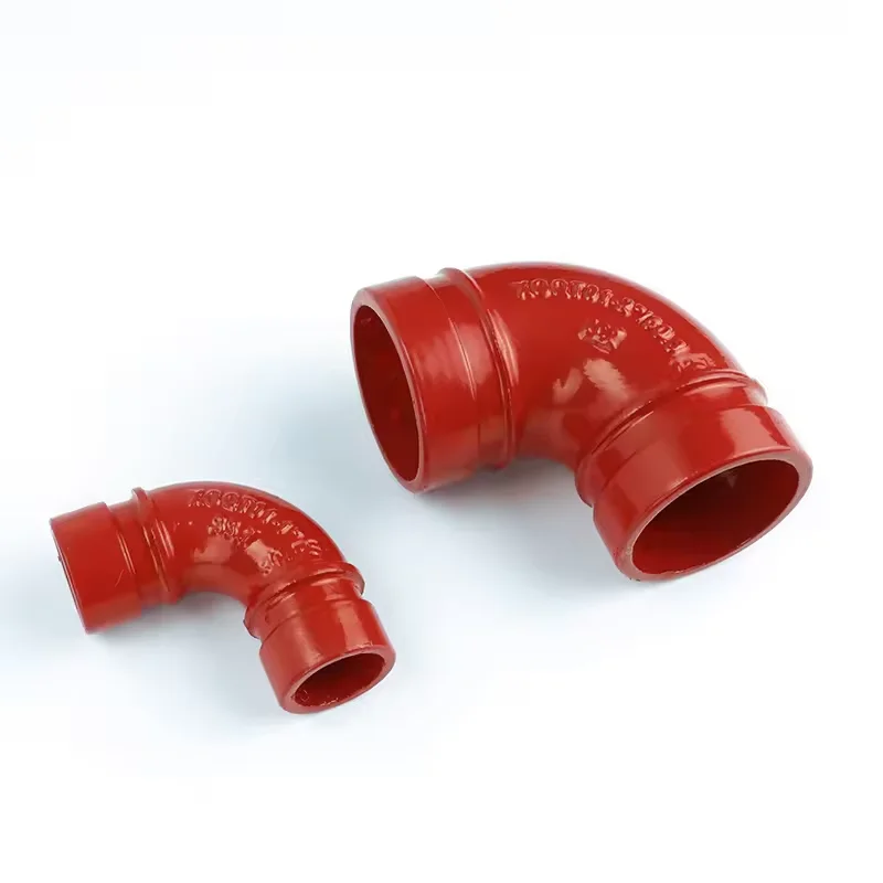 Wfhsh Fm Ul Approved Fire Fighting Ductile Iron Pipe Fitting Casting 90 Degree Grooved Elbow ...