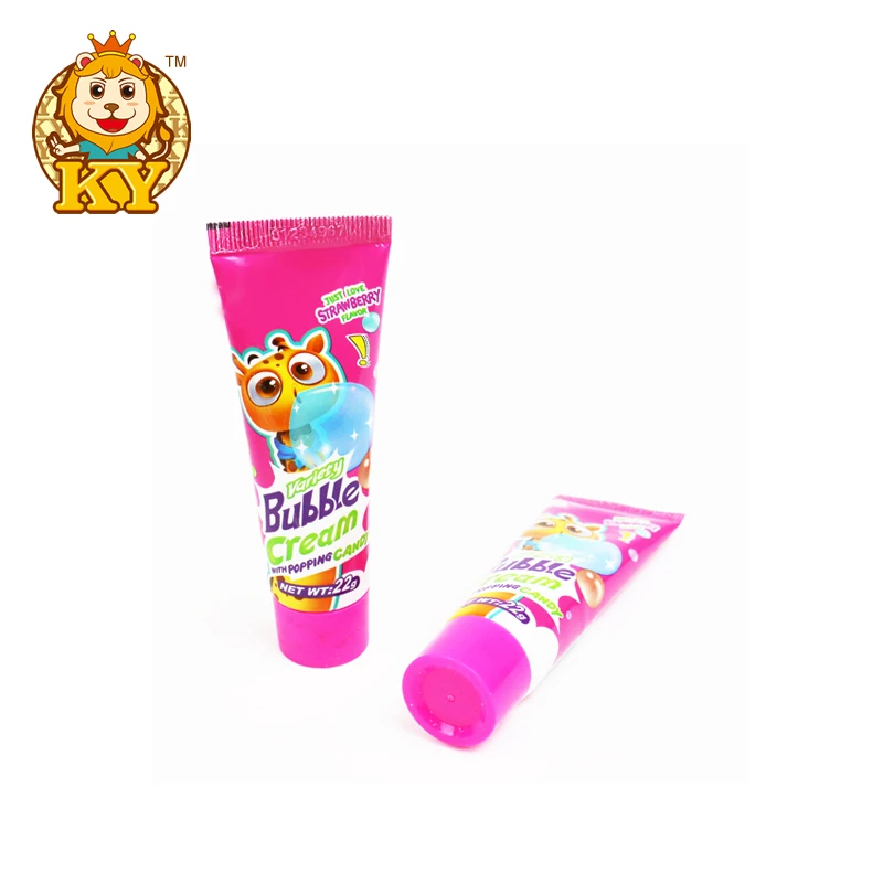 Funny Toothpaste Shape Fruit Flavor Liquid Tube Chewing Bubble Gum ...