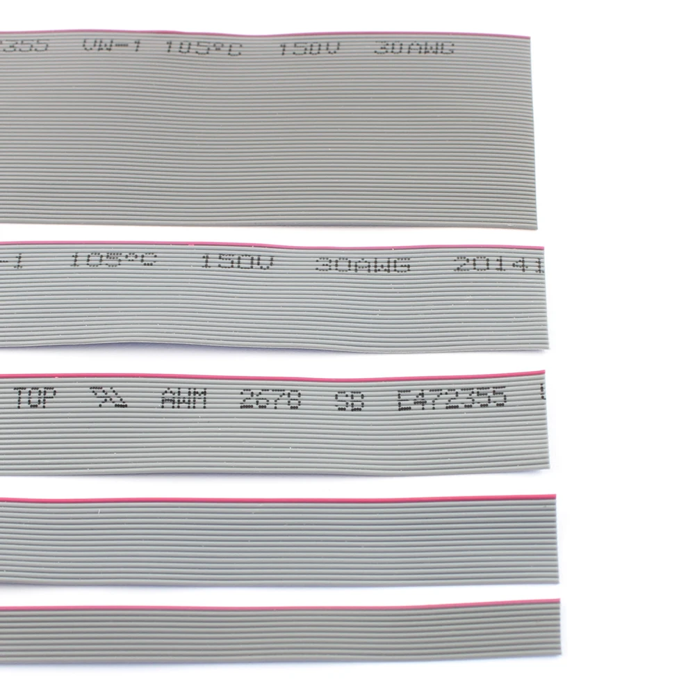 0.635mm Pitch 6/8/10/12/14/16/20/24/26/30/34/40/50 Pin Wire Grey Flat ...