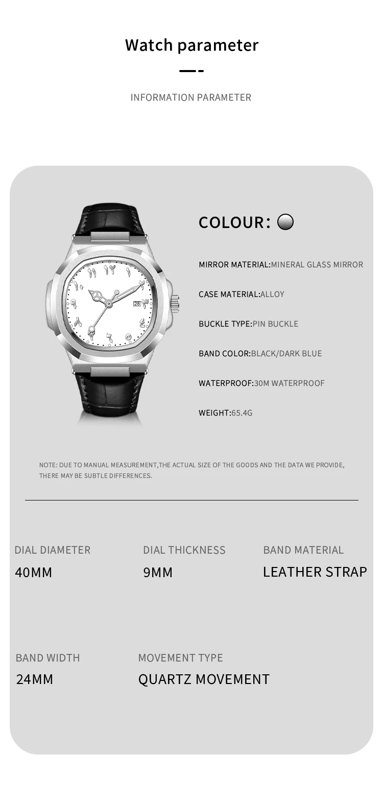 Luxury Waterproof Quartz Men's Watch with Custom Logo