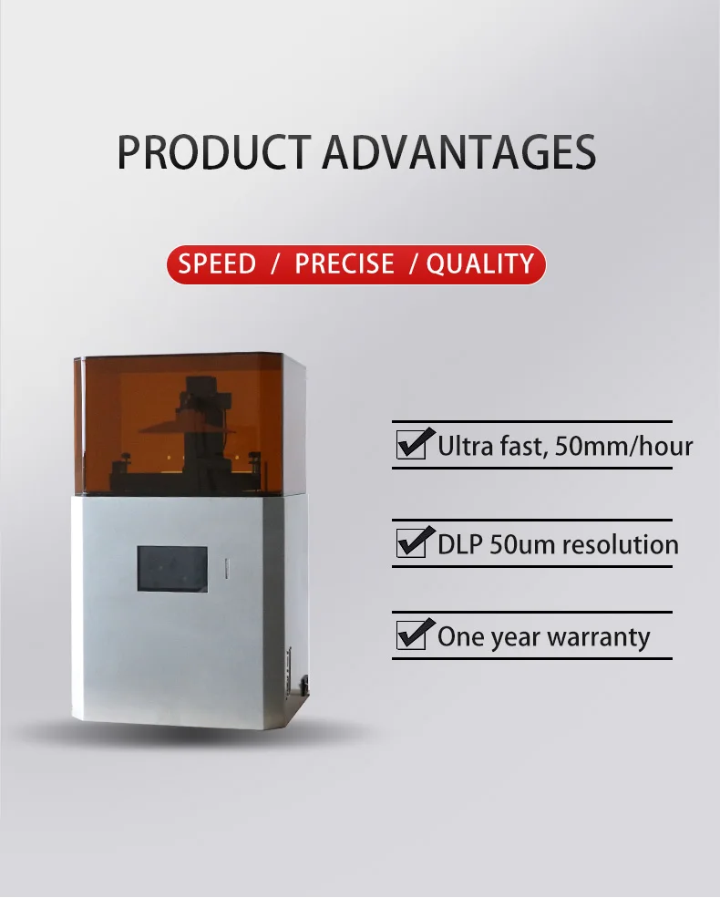Factory Selling Dlp 3d Printer 140x80x100mm Printing Size For Dental ...