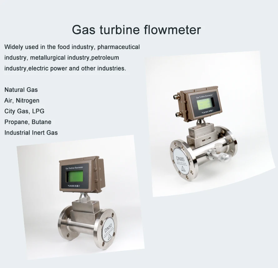 High Precision Digital LCD Turbine air Exhaust Gas Flow Meters Auto ...