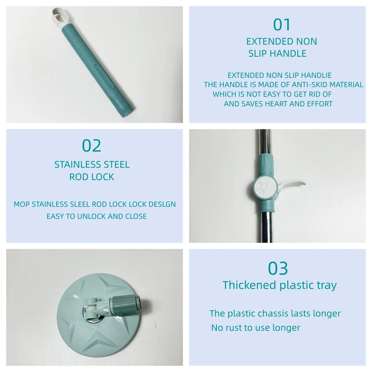 Factory Rotating Clean Microfiber Spinning Retractable Mops 360 Degree ...