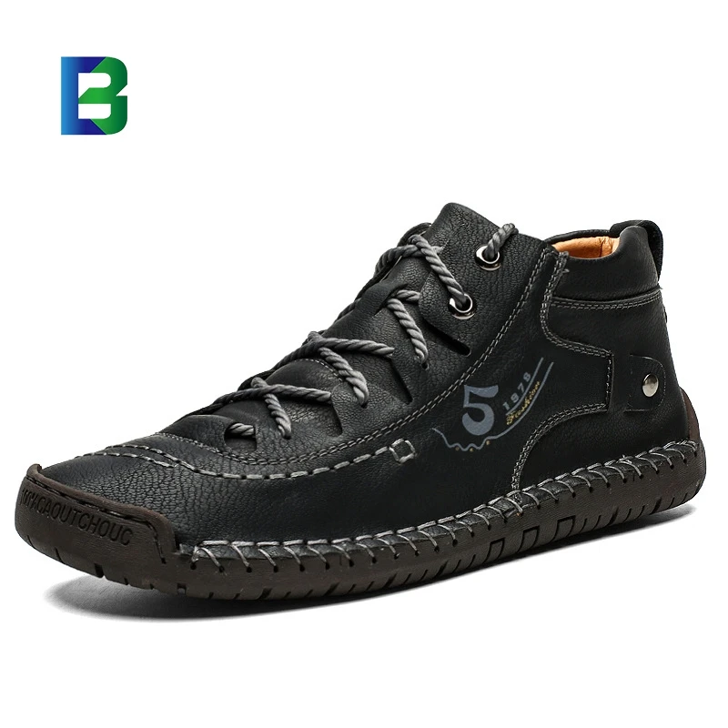 High-quality High-top Leather Warm And Velvet Thick Winter Outdoor Men ...