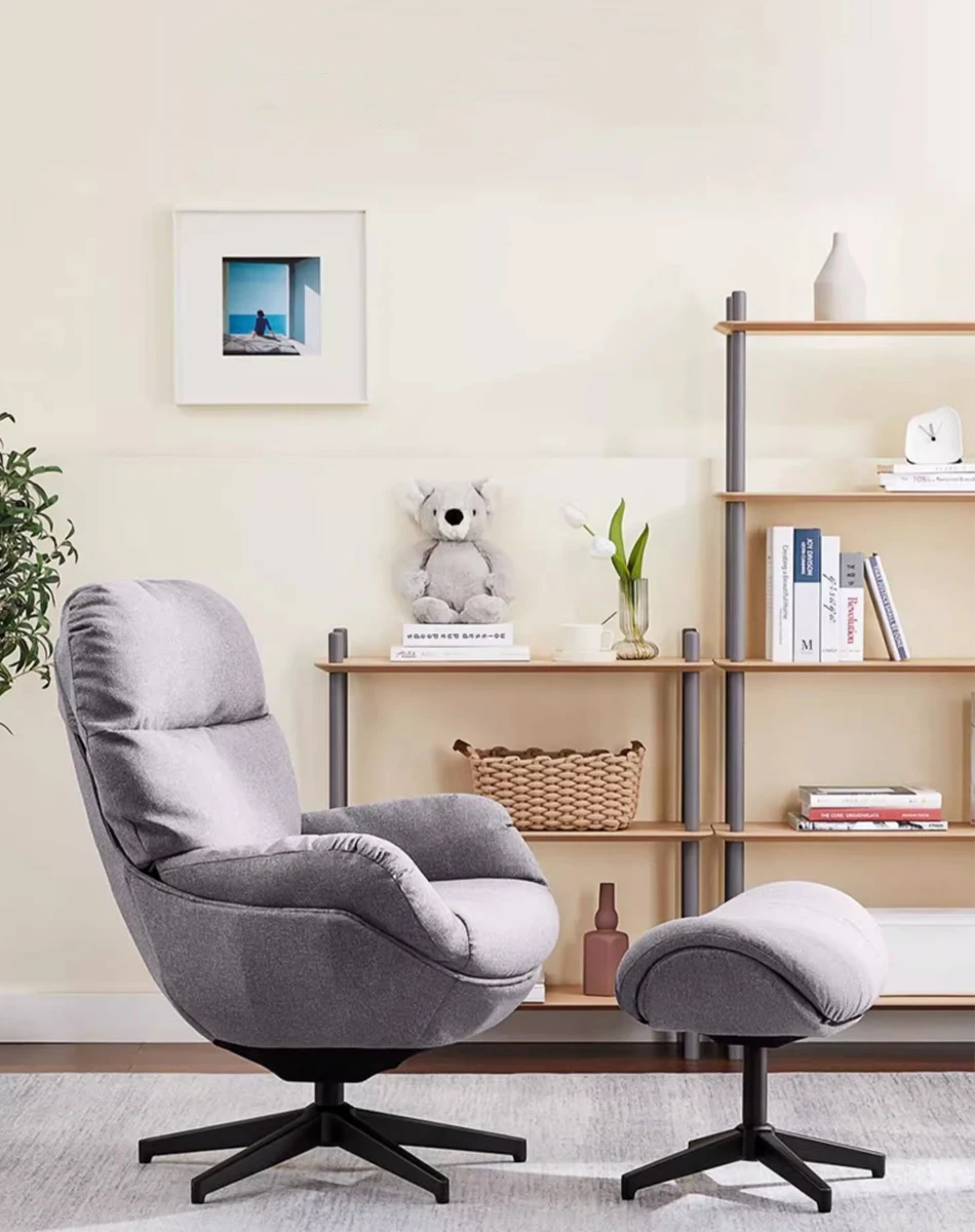 Modern Swivel Accent Chair Leisure Lounge Recliner with Ottoman Living ...