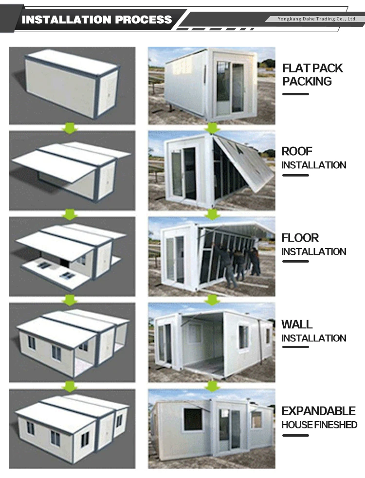 Modular Prefab House Expandable Restaurant Movable Folding Container ...