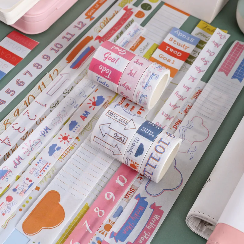 New Creative Timeline And Paper Tape Release Washi Tape Set Diy Hand ...