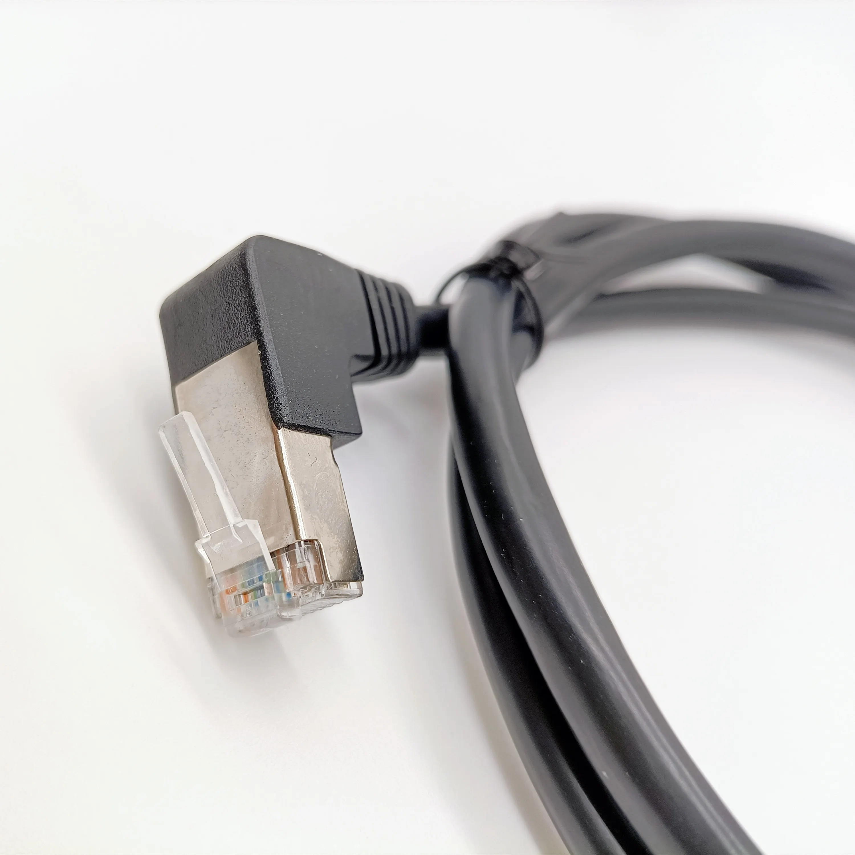 26AWG Ethernet Patch Cable 90 Degree Cat6 Network Connector RJ45 LAN ...