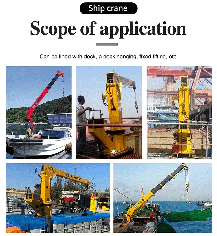 10 Ton Marine Ship Deck Harbor Crane With Hydraulic Pump Station 380v ...