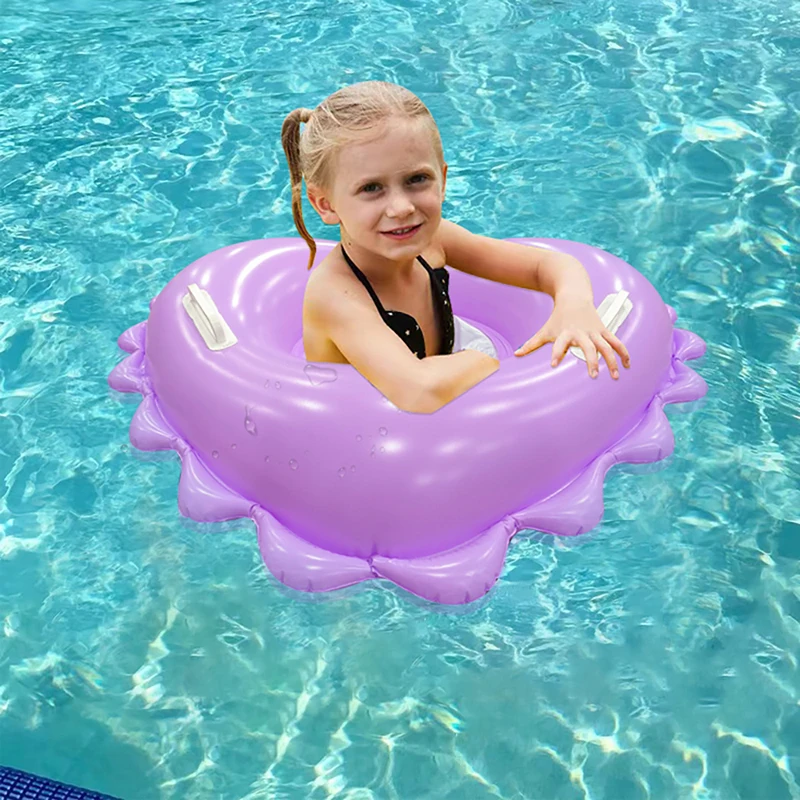 Inflatable Heart-shaped Baby Sitting Ring Kids' Floating Swim Ring With ...