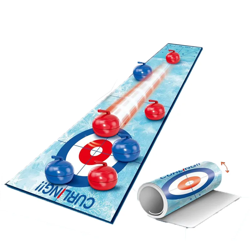 Indoor Shuffleboard Tables Game - Curling Board for Kids & Adults