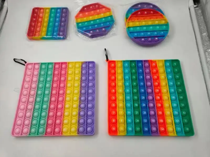 Push Pop Bubble Alphabets Multi-function Pad Bubble Popper Fidget Toy ...