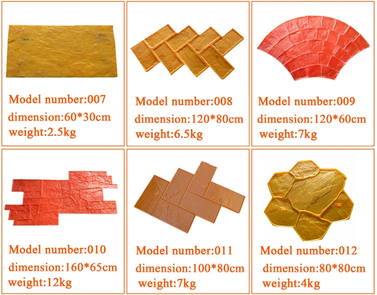 American Standard Polyurethane Concrete Floor Stamping Die Decorative ...