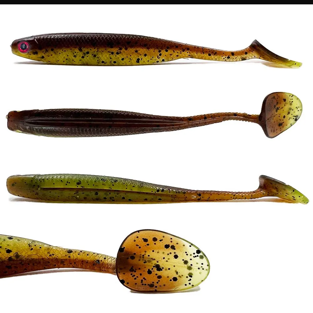 Alpha 5.5/10/13cm Floating Soft Lures Fishing Flat Tail Worm Lure Soft ...