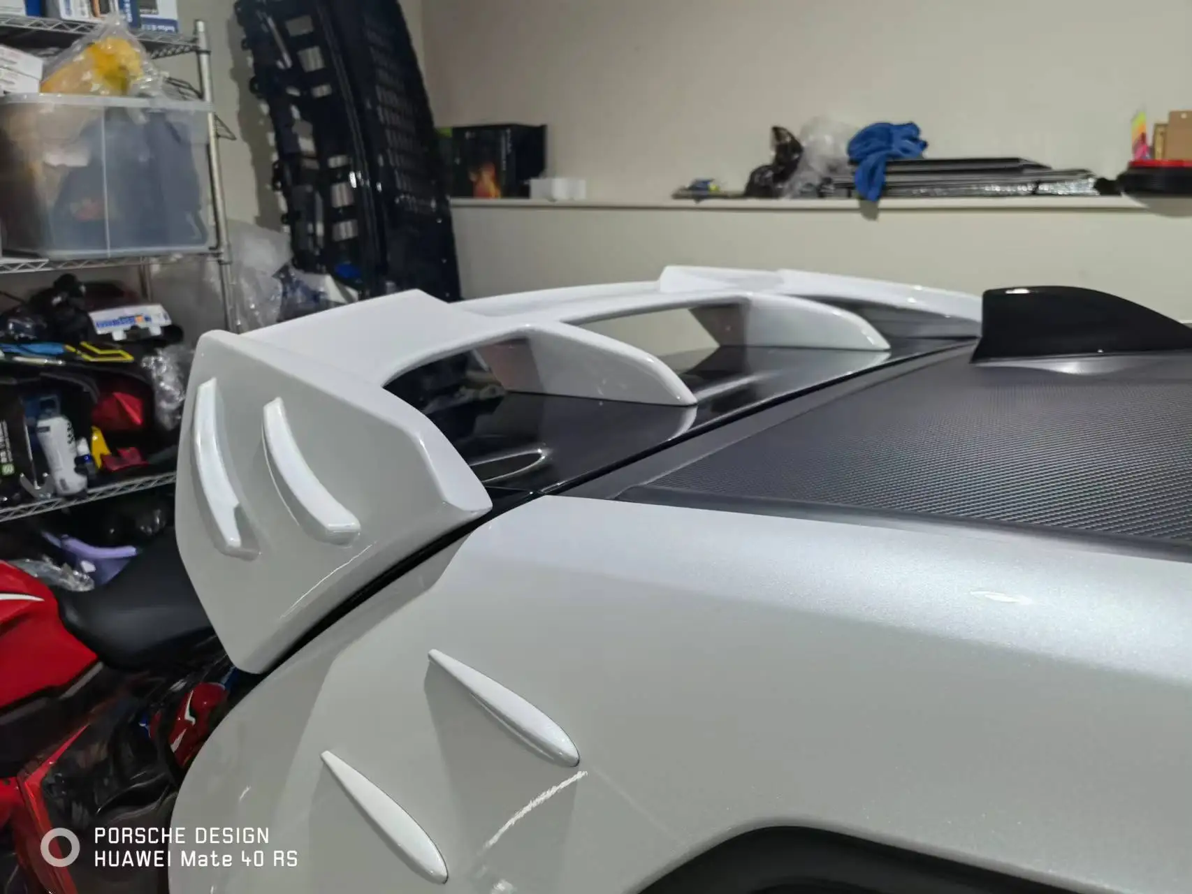 Unpaint FRP Rear Roof Spoiler for Toyota GR Yaris Toms Style