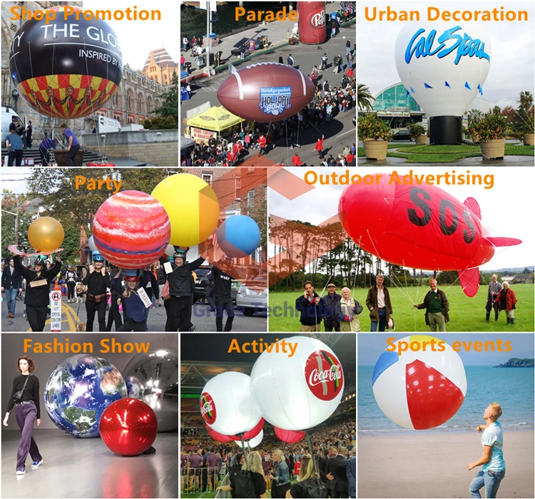Custom Inflatable Advertising Balloon Hot Air Inflatable Ground Balloon ...