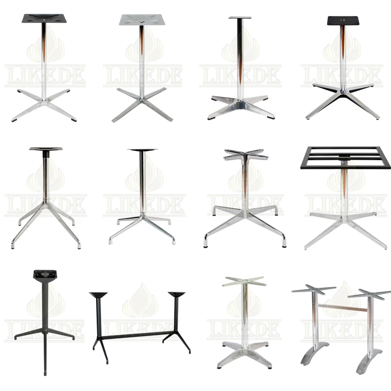 Stainless Steel Trumpet Table Leg Glass Table Base Detachable Tulip ...