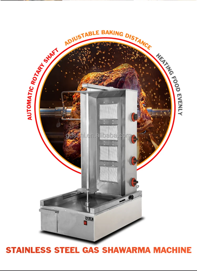 Commercial Professional Custom Gas Doner Kebab Making Machine Shawarma ...