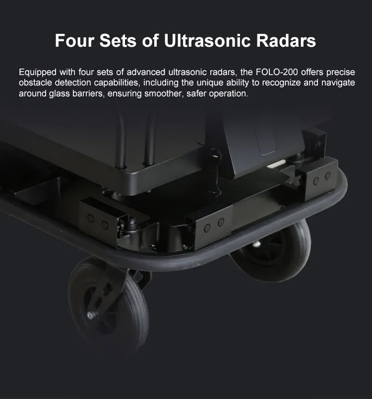 FOLO-200 Heavy Duty 100KG Four-wheel Cargo Trolley Automatic Human ...