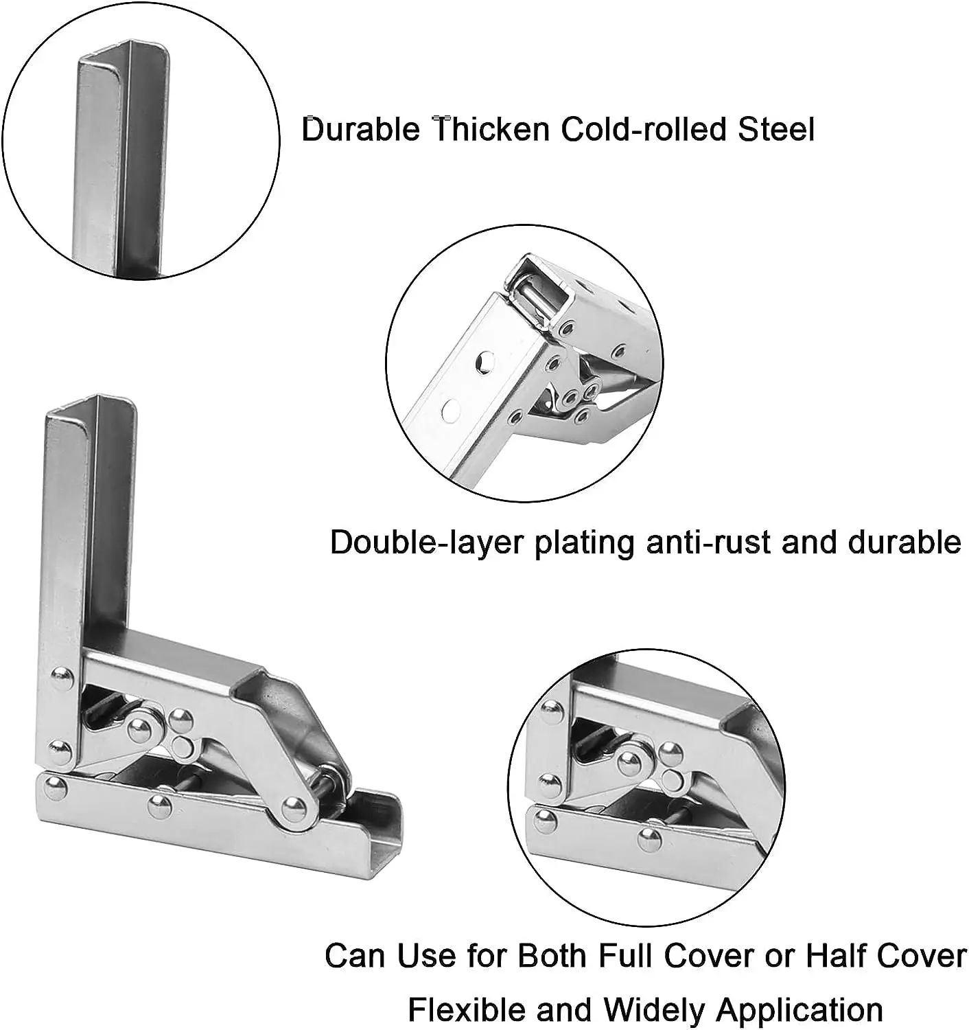 Folding Shelf Brackets Hinge 20 Inch Heavy Duty Stainless Steel ...