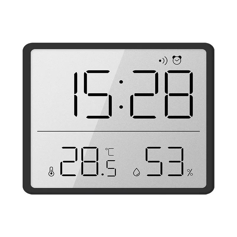 Simple digital clock slim electronic clock wall-mountable LCD alarm ...