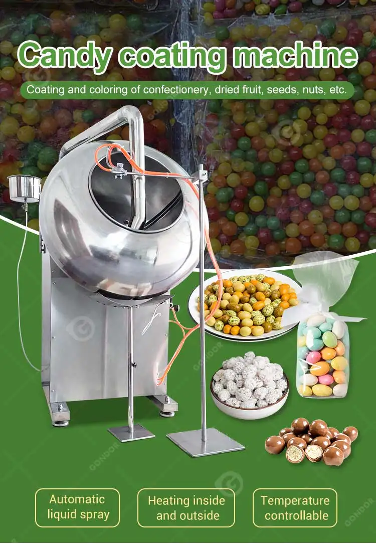 Automatic Caramel Tumbler Sugar Coated Gummy Candy Pan Steel Chocolate ...