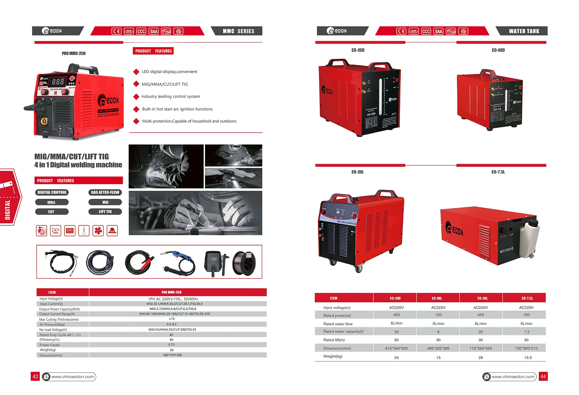 EDON Welding Machine Catalogue - MMA, MIG, TIG, Plasma Cutter