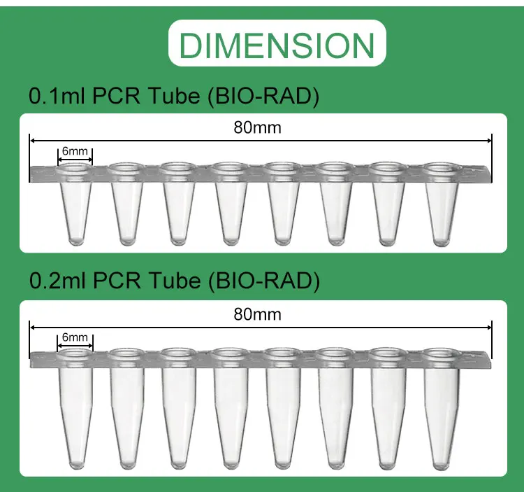Laboratory Consumable Custom Transparent Disposable Pp Detachable 0.2ml Pcr Tube - Buy ...