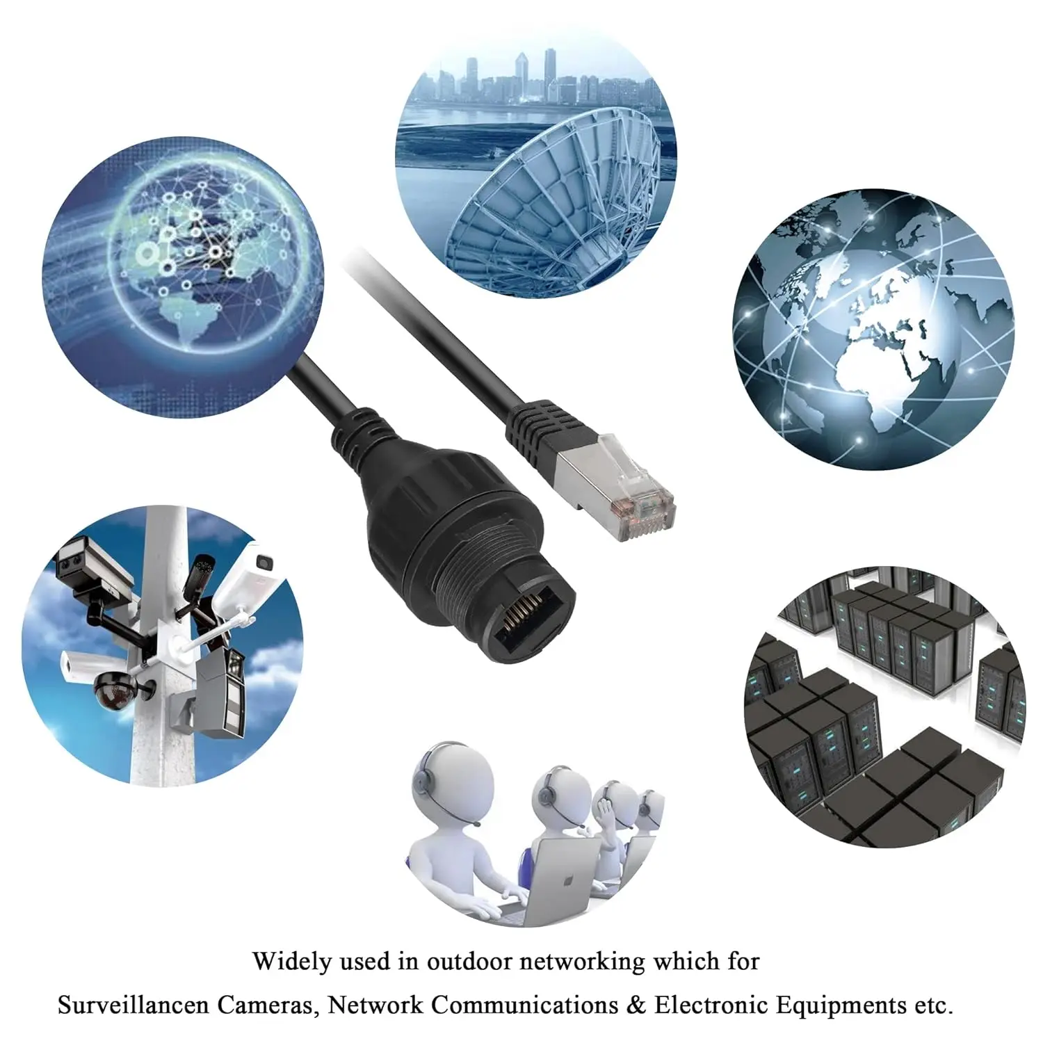 Outdoor Lan Coupler Adapter Cat6 Rj45 Male To Female Rj45 Waterproof ...