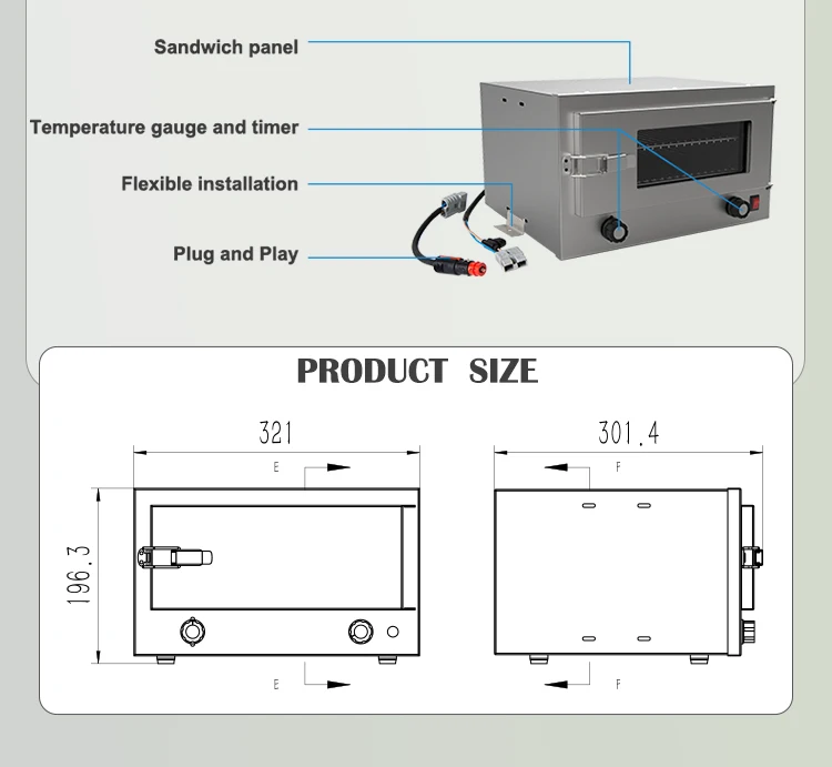 Customizable 12v Electric Oven Pizza Oven For Rv Camping Toaster Car ...