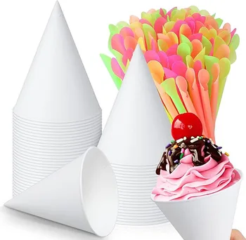 Disposable Custom Color Conical 6oz Paper Cup Straight Drinking Water ...
