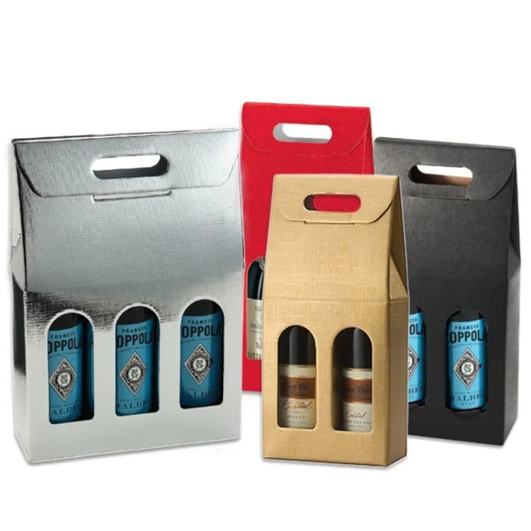 Custom Printed Corrugated Kraft Paper Six Pack 6 Bottles Drink Beer ...