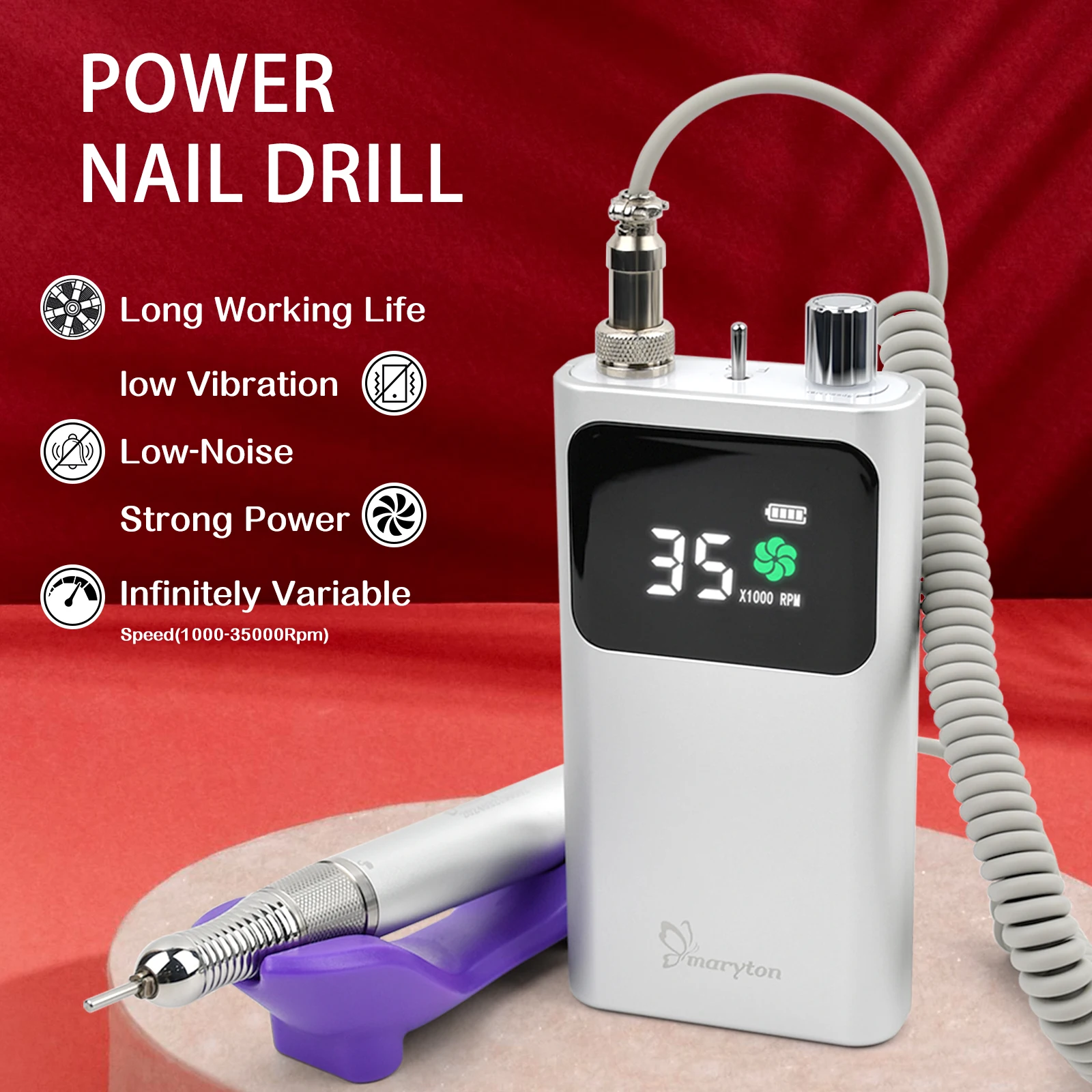 Wholesale Rechargeable Portable Nail Drill Machine With 35000 Rpm ...