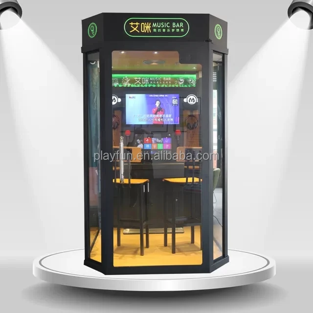 Playfun Indoor Outdoor Coin Operated Karaoke Booth for Sale