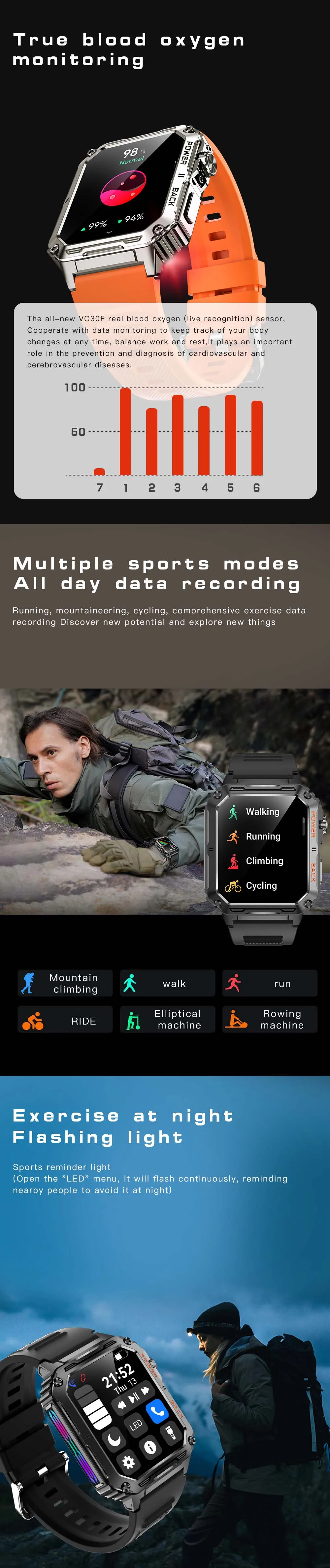 VALDUS VD38 Smartwatch - Long Standby, Versatile Features