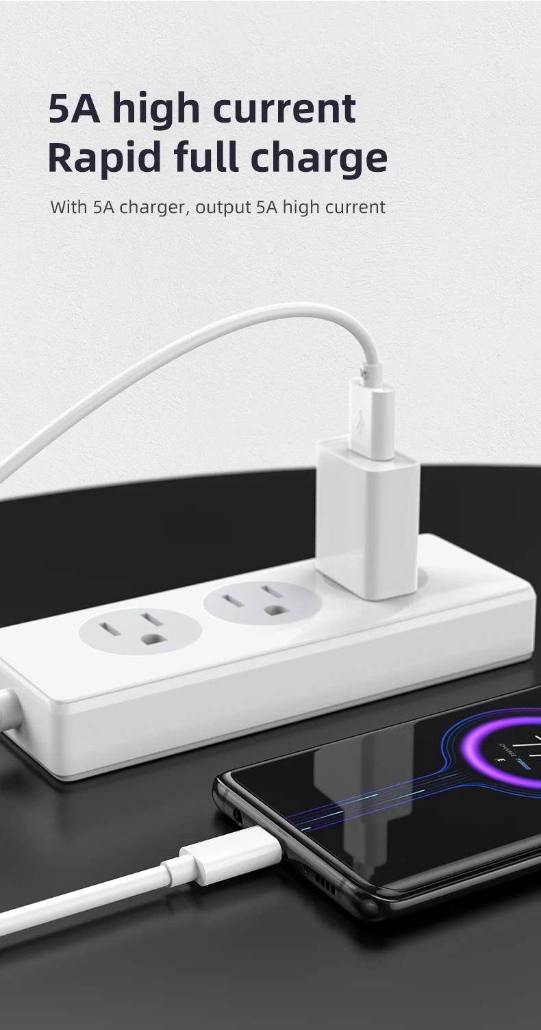 Popular Super 5A Usb Charger Fast Charging Data C Cable for Huawei for Xiaomi for samsung Mobile ...