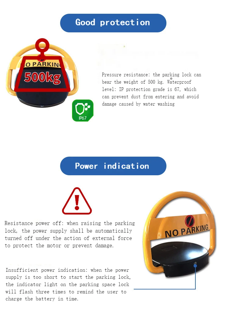 Chinese Factory Parking Space Metal Lock For System Safety Automatic ...