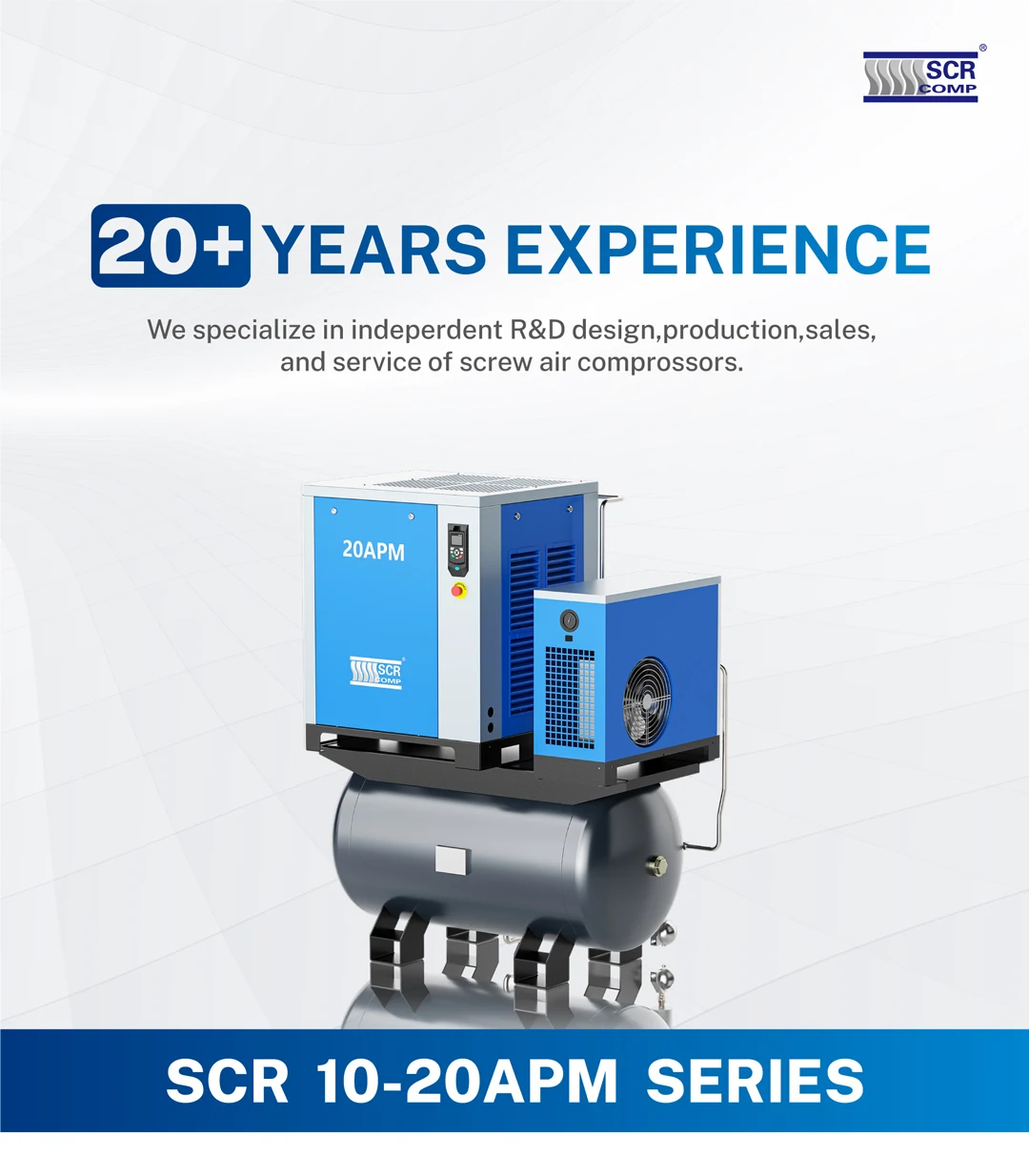 Compresor de aire de tornillo supereficiente, compresor industrial ...