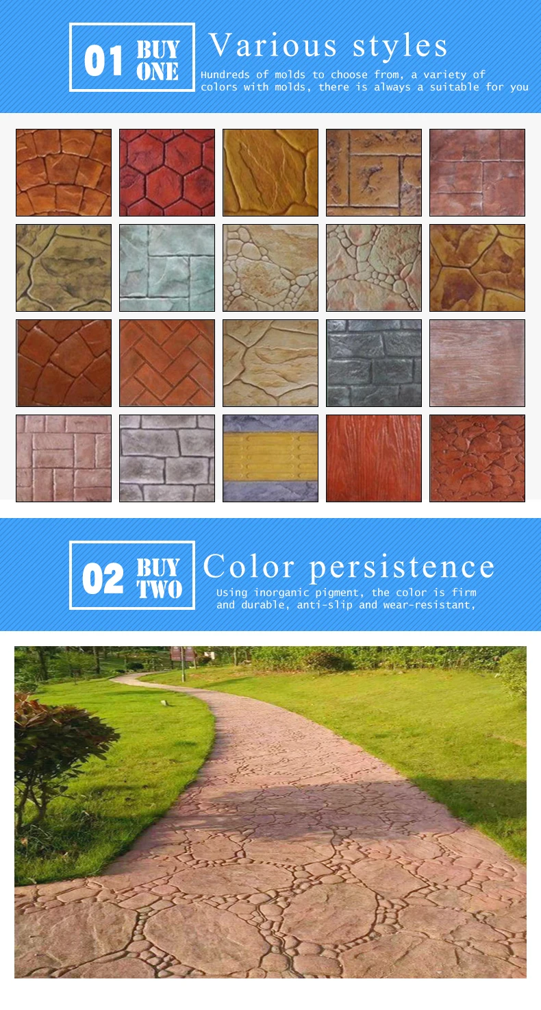 Decorative Concrete Cement Roller Stamped Colours Stamp Matsstamped ...