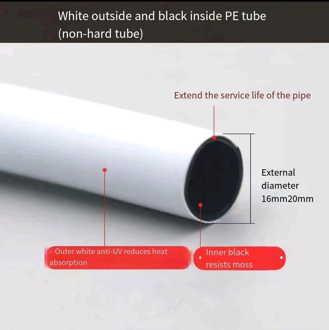 Plastic Irrigation Tube 16mm White Ldpe Agricultural Drip Irrigation ...