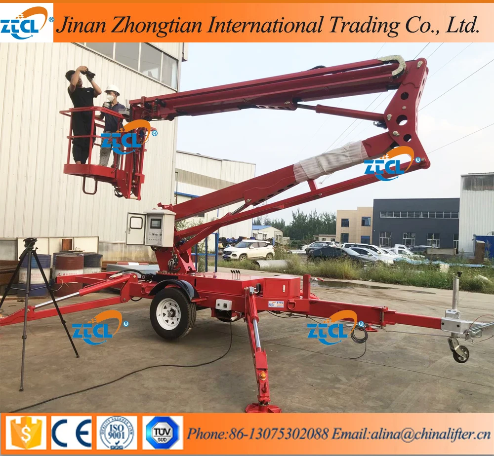 10m Articulated Boom Lift Aerial Work Platform Electric Hydraulic ...