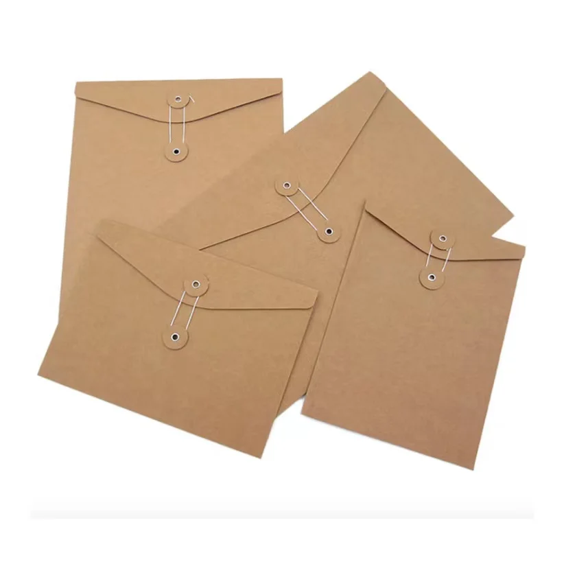 A4 Size Cardboard Paper File Security Kraft Paper Bag Envelope With ...