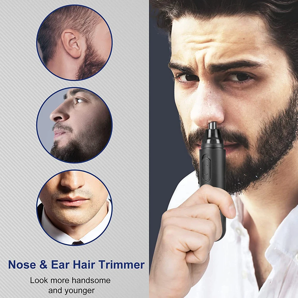 Low Noise Painless Barber USB Rechargeable Nose Hair Trimmer