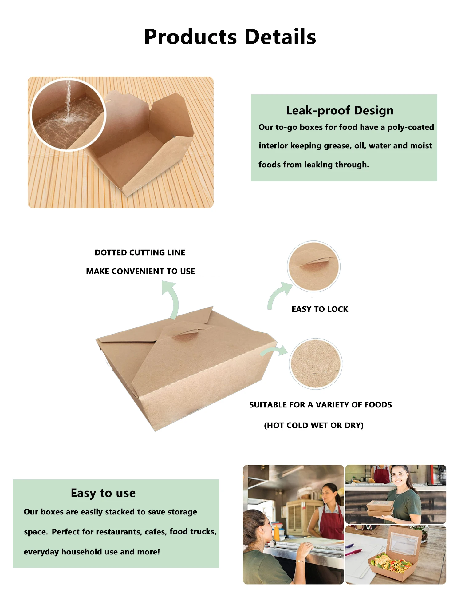 Customized Disposable Paper Taco Packaging Food Container Eco Take Away ...