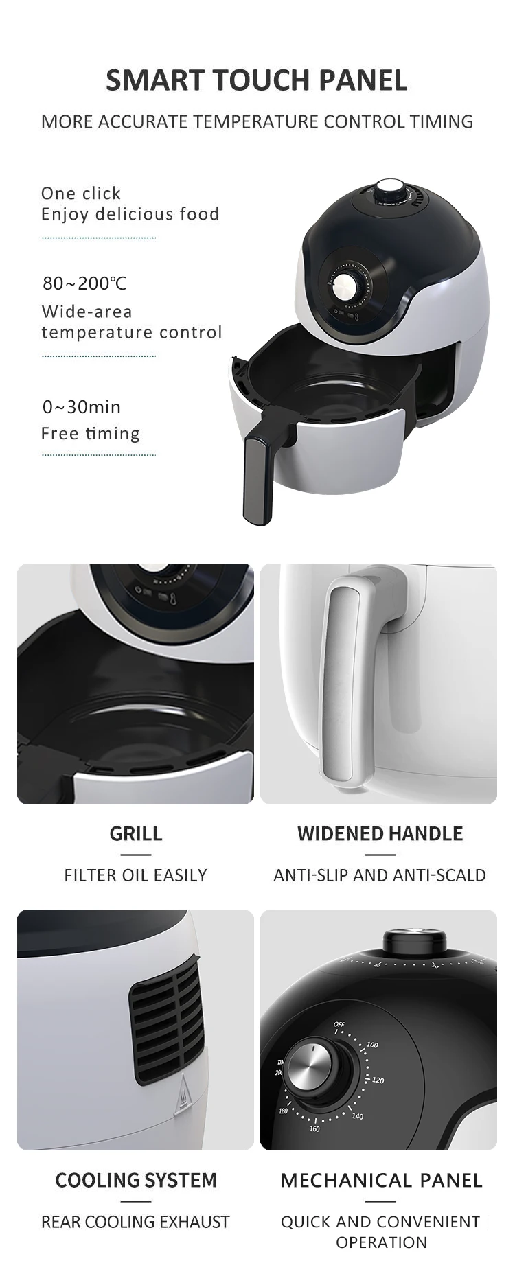 3.6l Rotary Switch Air Fryer Is Easy To Operate - Buy Air Fryer,Home ...