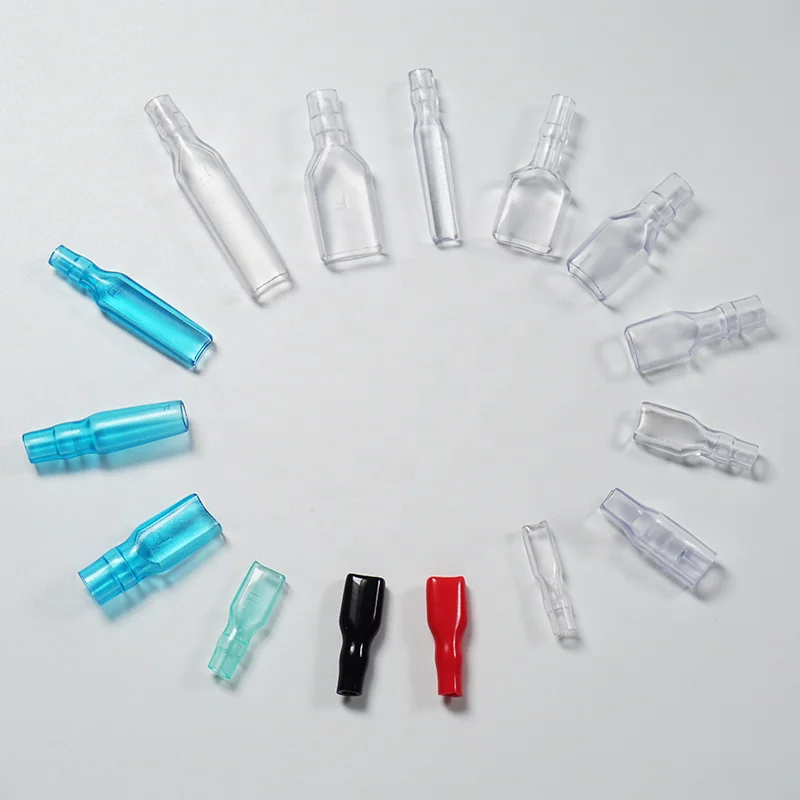 250 Terminal Sheath 187 Straight Terminal Insulation Sleeve Transparent ...