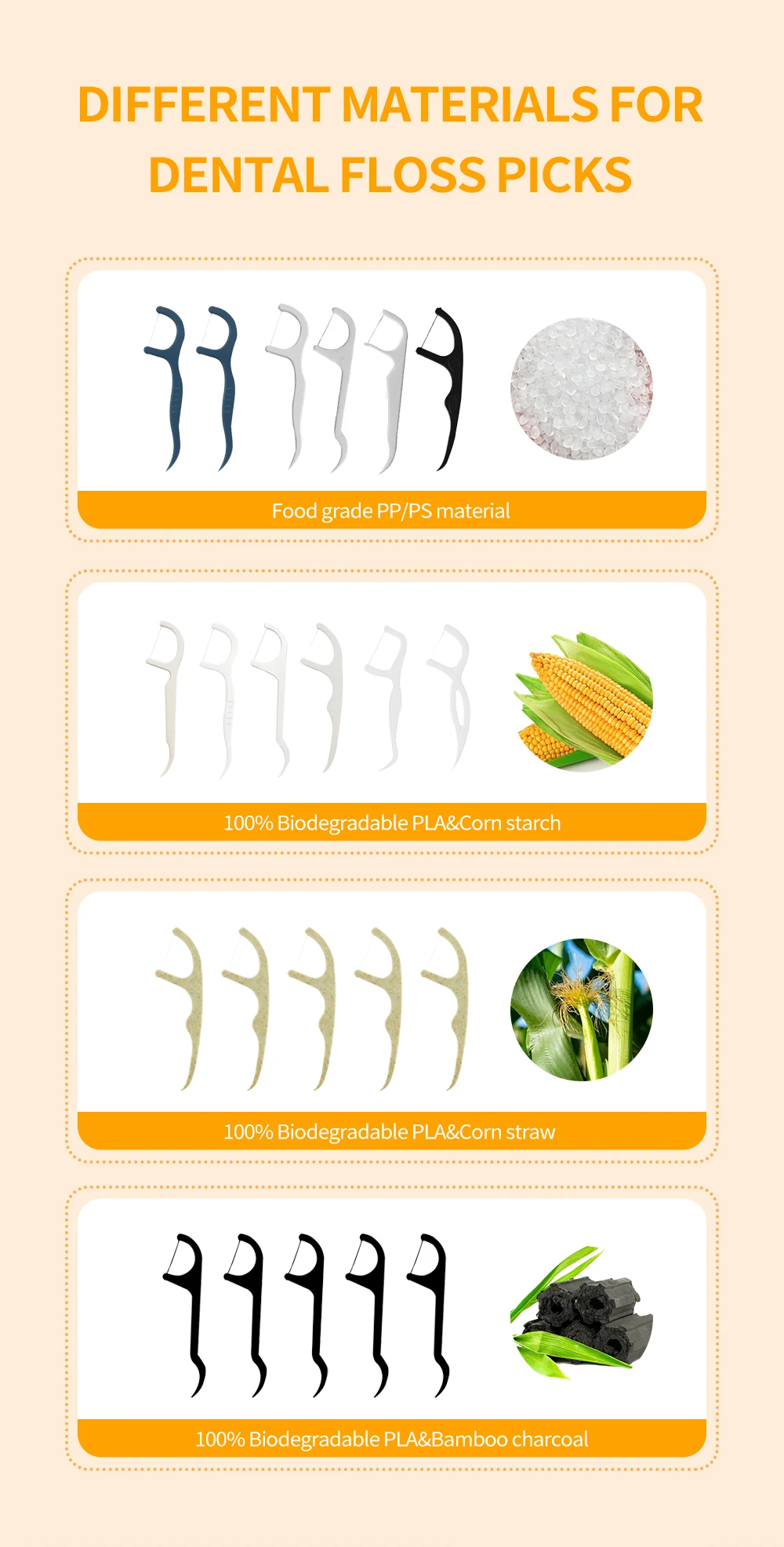 Outdoor Disposable 2 In 1 Brace Kids Dental Tooth Flossing Flosser ...