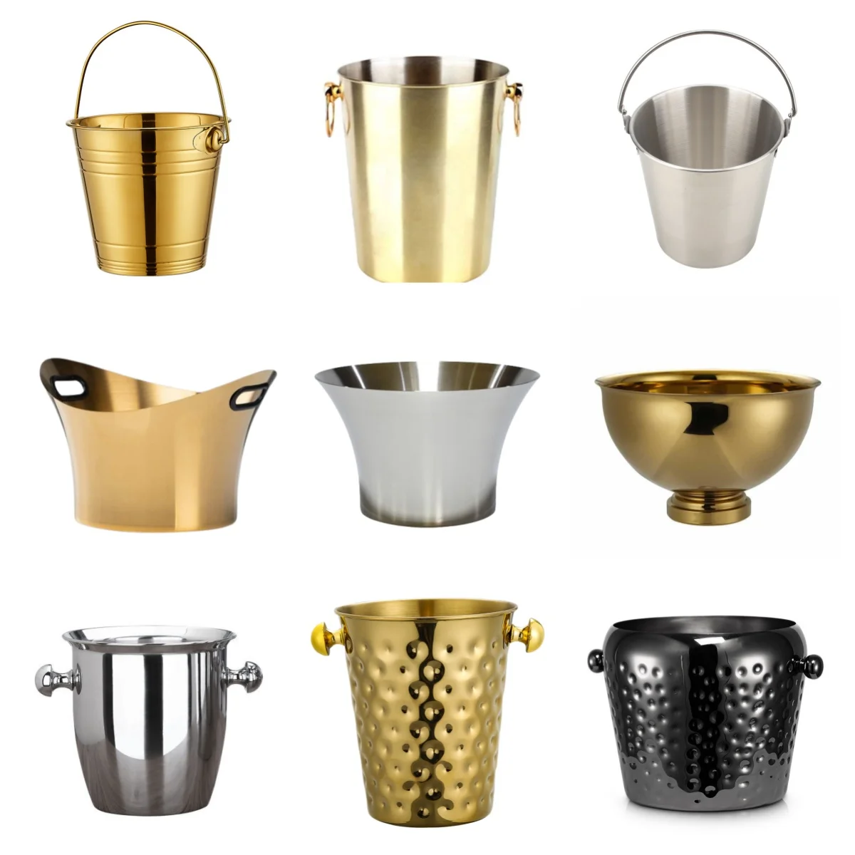 Customized 5L Square Rectangular Metal Galvanized Ice Bucket Beverage ...
